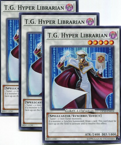 3 X YU-GI-OH T.G. HYPER LIBRARIAN PROMO COMMON MINT OP10-EN018 | eBay