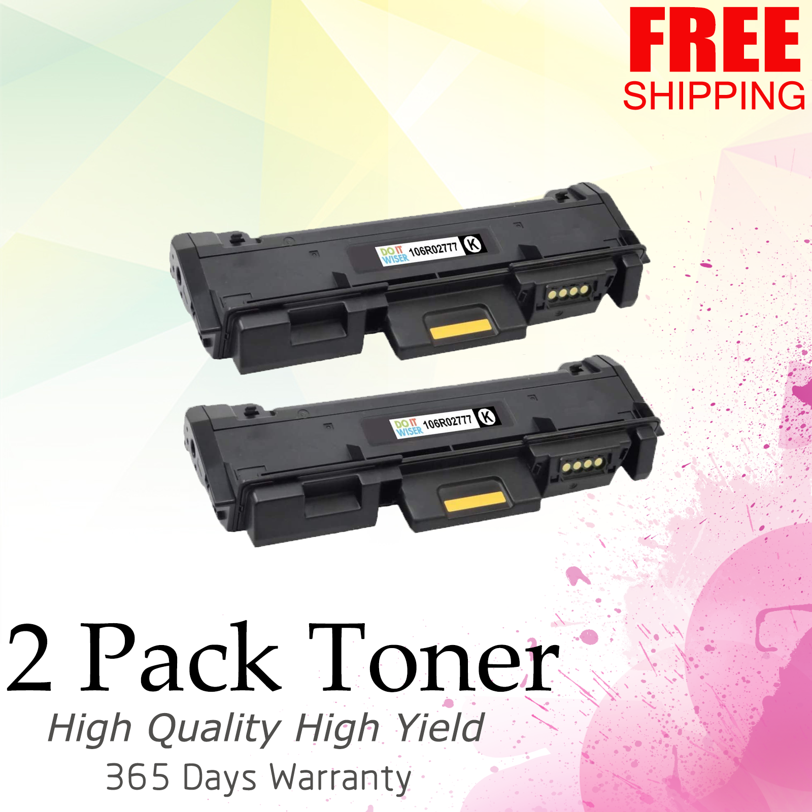 2 Pack Toner for Xerox 106R02777 WorkCentre 3215 3225 Xerox Phaser 3260 ...