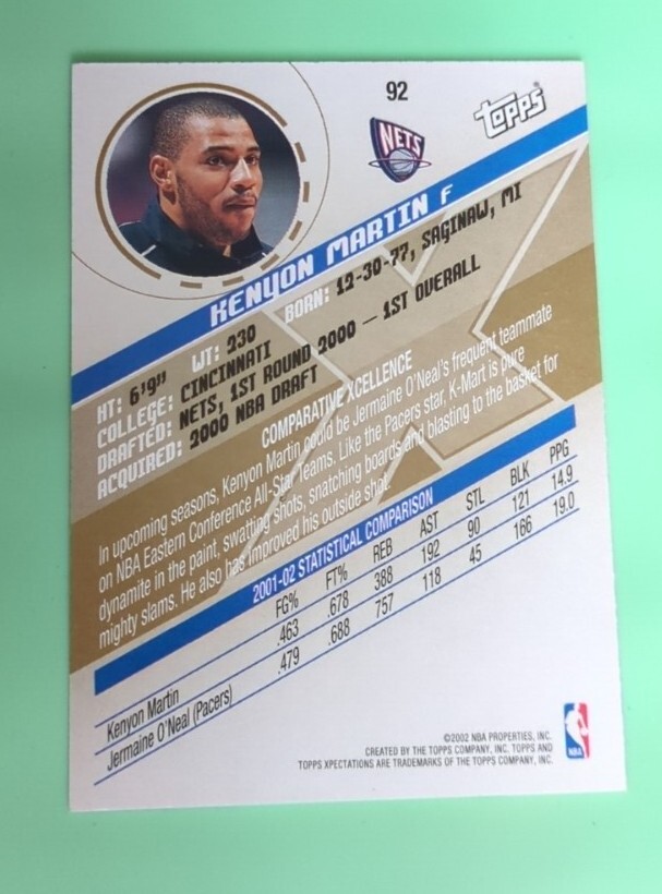 2002-03 Topps Xpectations Parallel - New Jersey Nets - #92 Kenyon ...