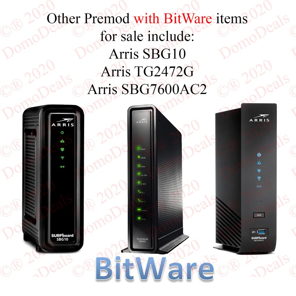 Arris SB6190 DOCSIS 3.0 Cable Modem premod with BitWare | eBay