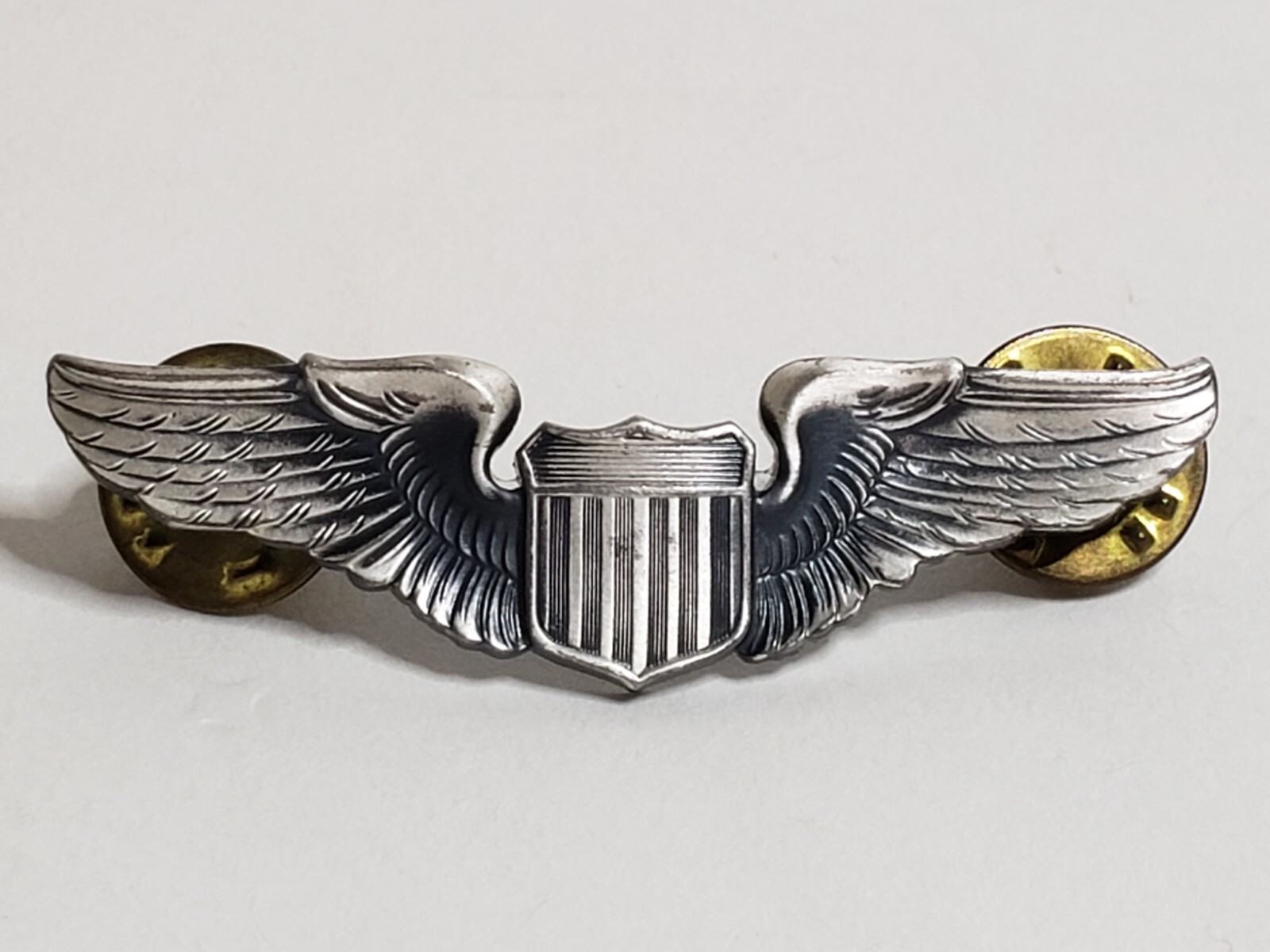 USAF Basic Pilot Wings 2” Miniature Size Krew G-I 1/20 Silver Filled ...