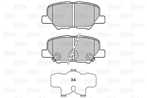 Rear Disc Brake Pad Set VALEO Fits MITSUBISHI MAZDA CITROEN PEUGEOT 6 ...