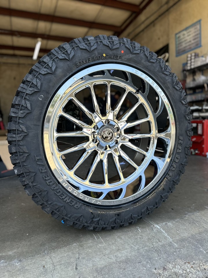 4 NEW 22x12 Hardcore HC101 Wheels and 35" Tires -44 Chrome 8X165 FOR ...