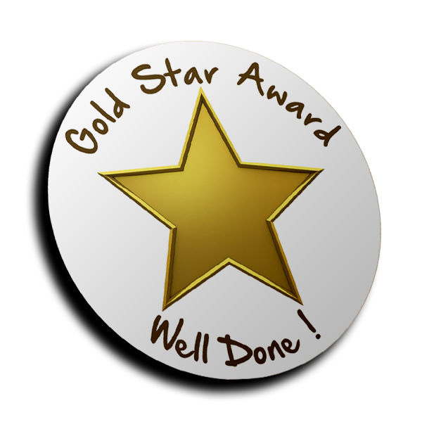 Sheet of Personalised Gold Star Stickers Sweet Cones Party Gloss Matte ...