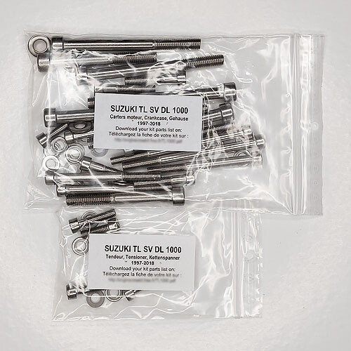 SUZUKI TL 1000 R TLR 1998-2002 crankcase stainless allen screw kit #2 ...