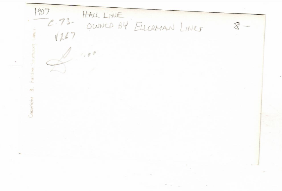 WALTON HALL (1907) -- Ellerman Lines | eBay