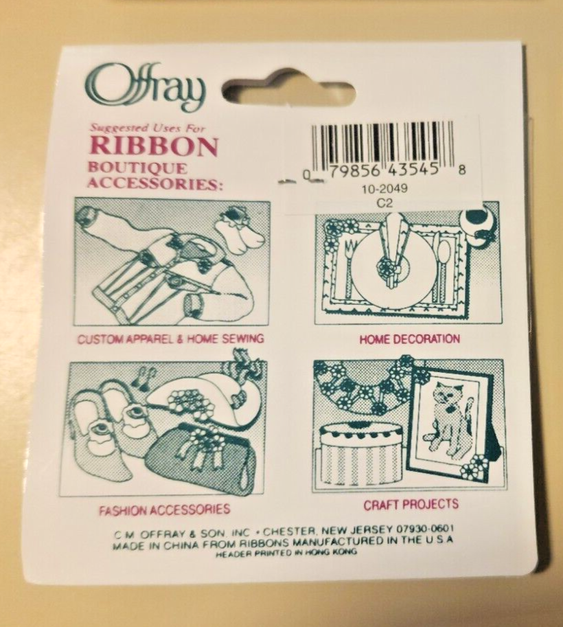 Offray Boutique Accessories Silver METALLIC Ribbon Flowers Craft Roses ...