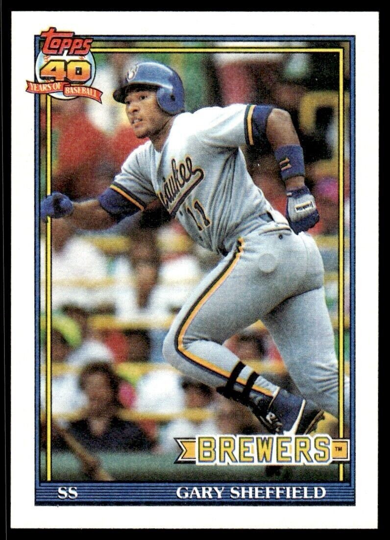 1991 Topps 40 Years Of Baseball Gary Sheffield Milwaukee Brewers #68 | eBay