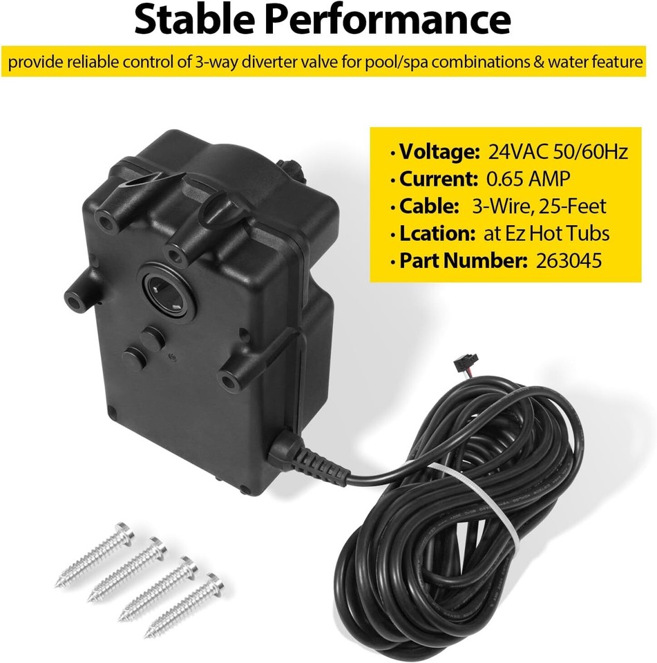 263045 CVA-24T Valve Actuator 24V for Pentair Compool, Jandy/Zodiac ...