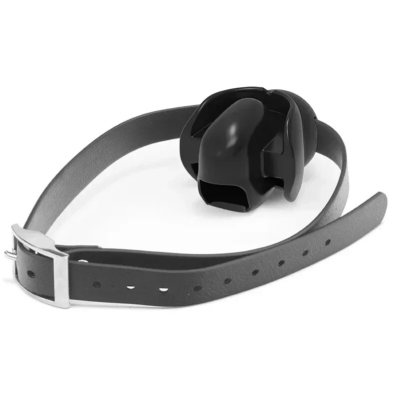 PU Leather Harness Belts Open Mouth Ball Gag Bondage BDSM Oral Plug ...