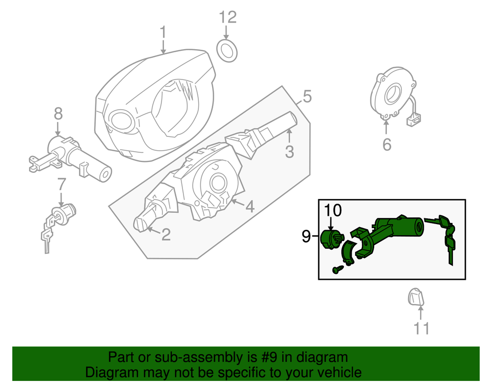Genuine Nissan Ignition Lock 48700-ZS00A | eBay