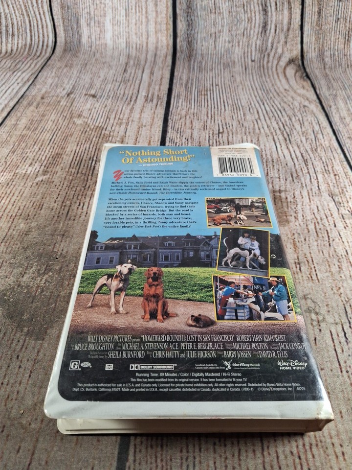 Homeward Bound 2 - Lost in San Francisco (VHS, 1996) 786936009064| eBay