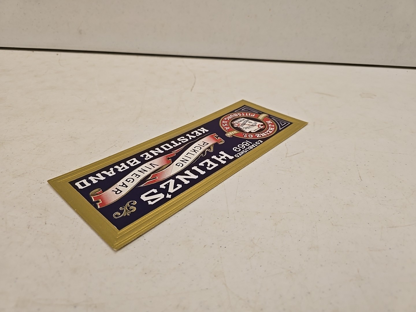 Antique 19C Heinz Keystone Brand Pickling Vinegar Advertising Trolley ...