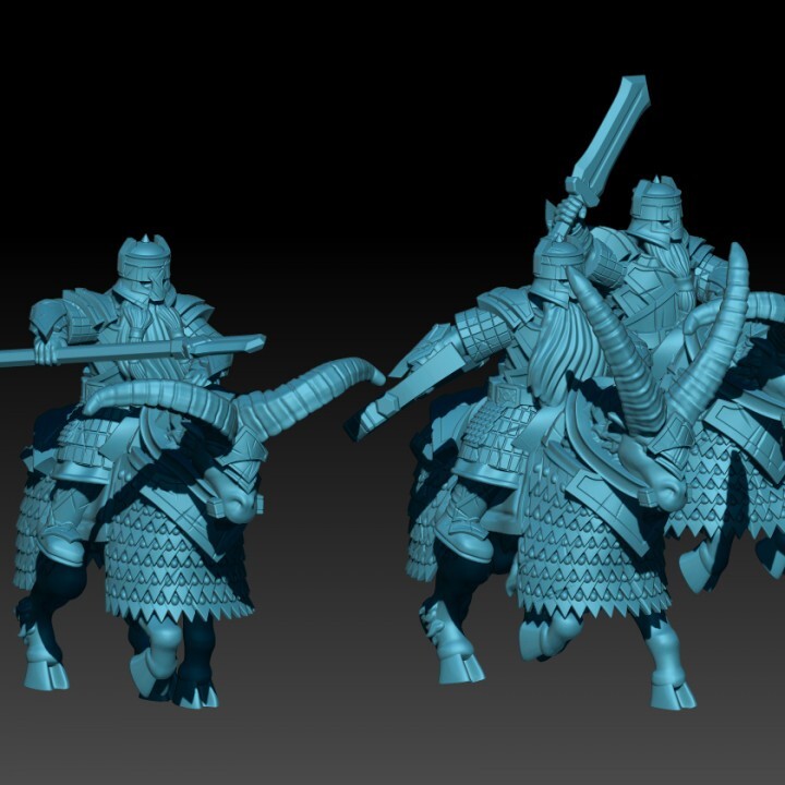 Set of 6 Stonehand Goat Riders - Kzk Minis/middle earth/miniature | eBay UK