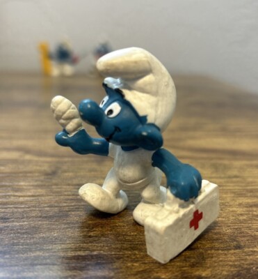 Vintage Smurf First Aid Medic figure Paramedic Nurse 1978 The Smurfs | eBay