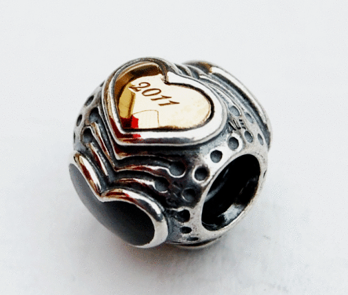 Authentic Pandora SS/14K Gold 2011 Limited Edition Midnight Hearts ...