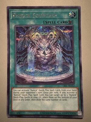YUGIOH RUNICK FOUNTAIN (SPELL) ASIA ENGLISH EDITION CR01-AE152 SECRET ...