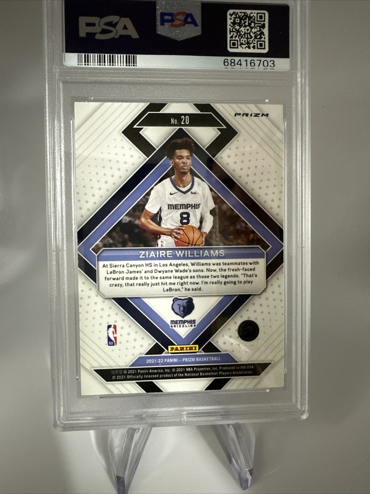 2021 Prizm Ziaire Williams Emergent Silver PSA Gem Mint 10! Memphis ...