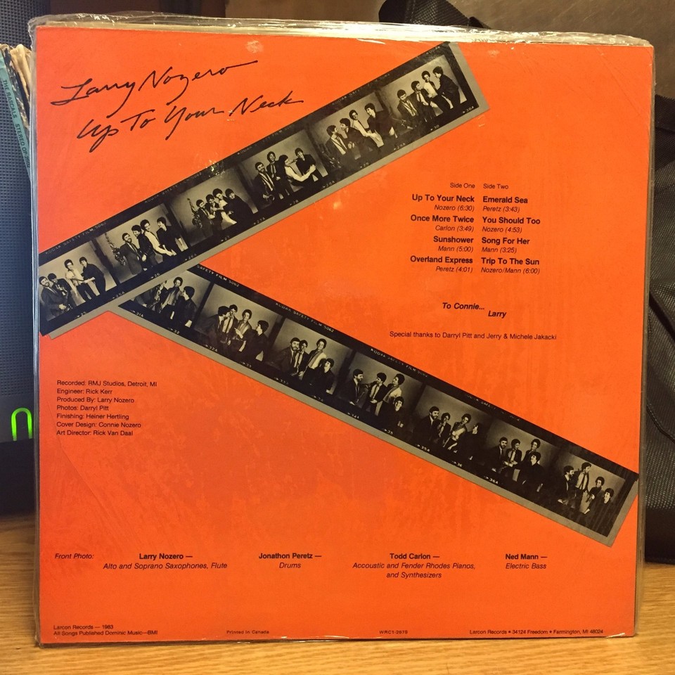 Larry Nozero Up To Your Neck 1983 Larcon New Sealed Hits Emerald Sea LP ...
