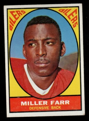 Miller Farrr 1967 Topps Houston Oilers Card #44 EX+ | eBay