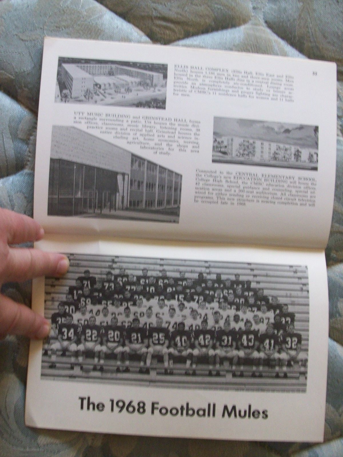 1968 CENTRAL MISSOURI STATE MULES FOOTBALL MEDIA GUIDE 7-2-1 Yearbook ...