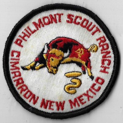 Philmont Scout Ranch Cimarron New Mexico BSA Patch BLACK Bdr. (GLUE ON ...