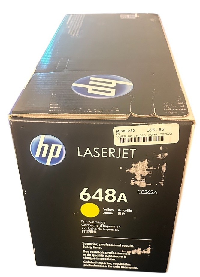 Genuine OEM HP 648A Yellow Toner Cartridge CE262A for LaserJet CP4025 ...