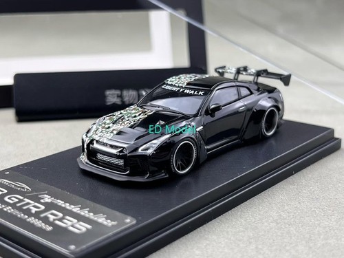 AUS MC 1:64 Black Camo GTR R35 LBWK Sports Model Diecast Metal Car ...