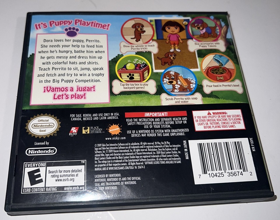 Dora the Explorer: Dora Puppy Nintendo DS Complete with Manual Tested ...