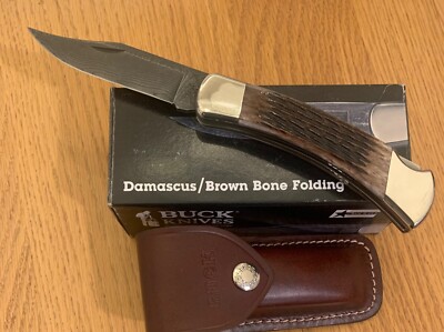 RARE 1991 BUCK 110 BB BROWN DAM KNIFE NEVER USED IN BOX BRT | eBay