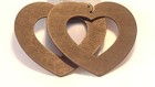 LARGE HEART WOOD EARRINGS OPEN HEART HOOP EARRINGS 4 INCH HEARTS ...