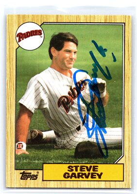 Steve Garvey Signed Autographed Card 1987 Topps #100 Auto PADRES ...
