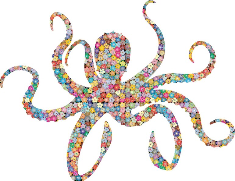 sticker decal animal peace and love flower car silhouette octopus | eBay