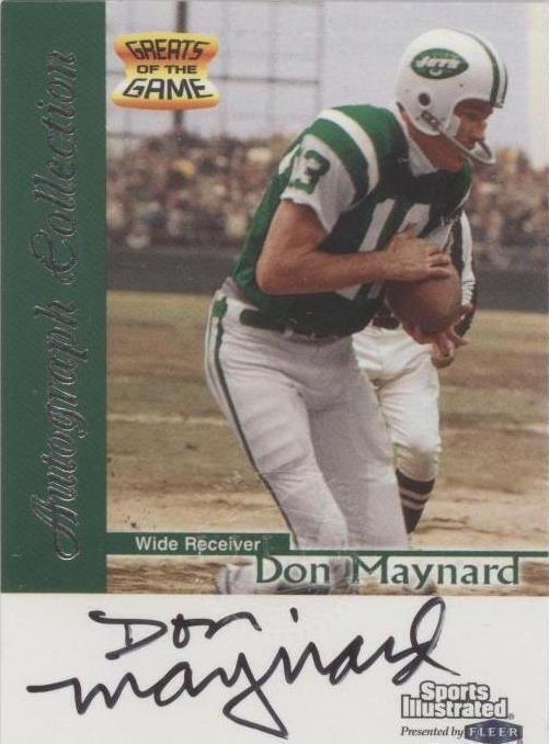 1999 Fleer Sports Illustrated - Autograph Collection Don Maynard (AU ...