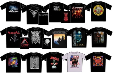 LICENSED BAND MUSIC T SHIRTS Bands F-K Metal Rock Glam Prog LOW PRICE ...