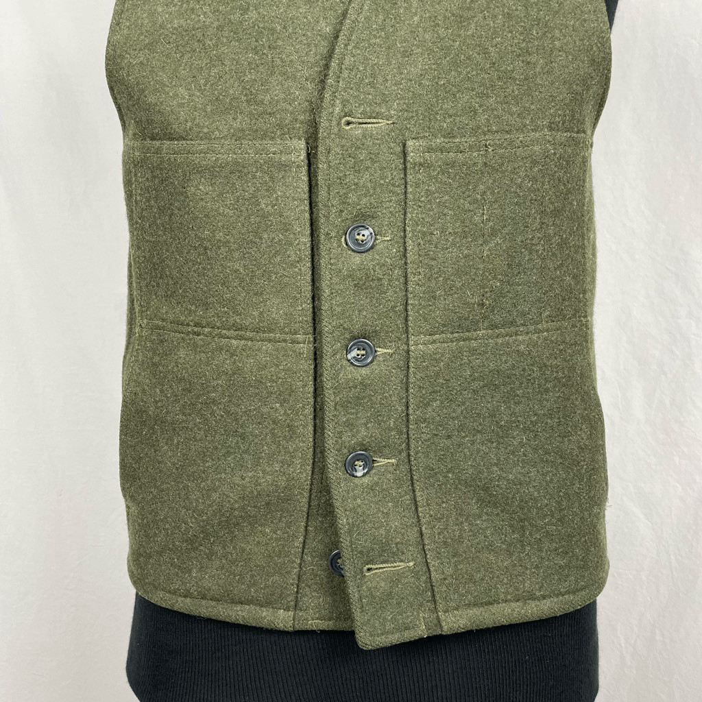 Filson Mackinaw Green 100% Virgin Wool Hunting Vest -… - Gem