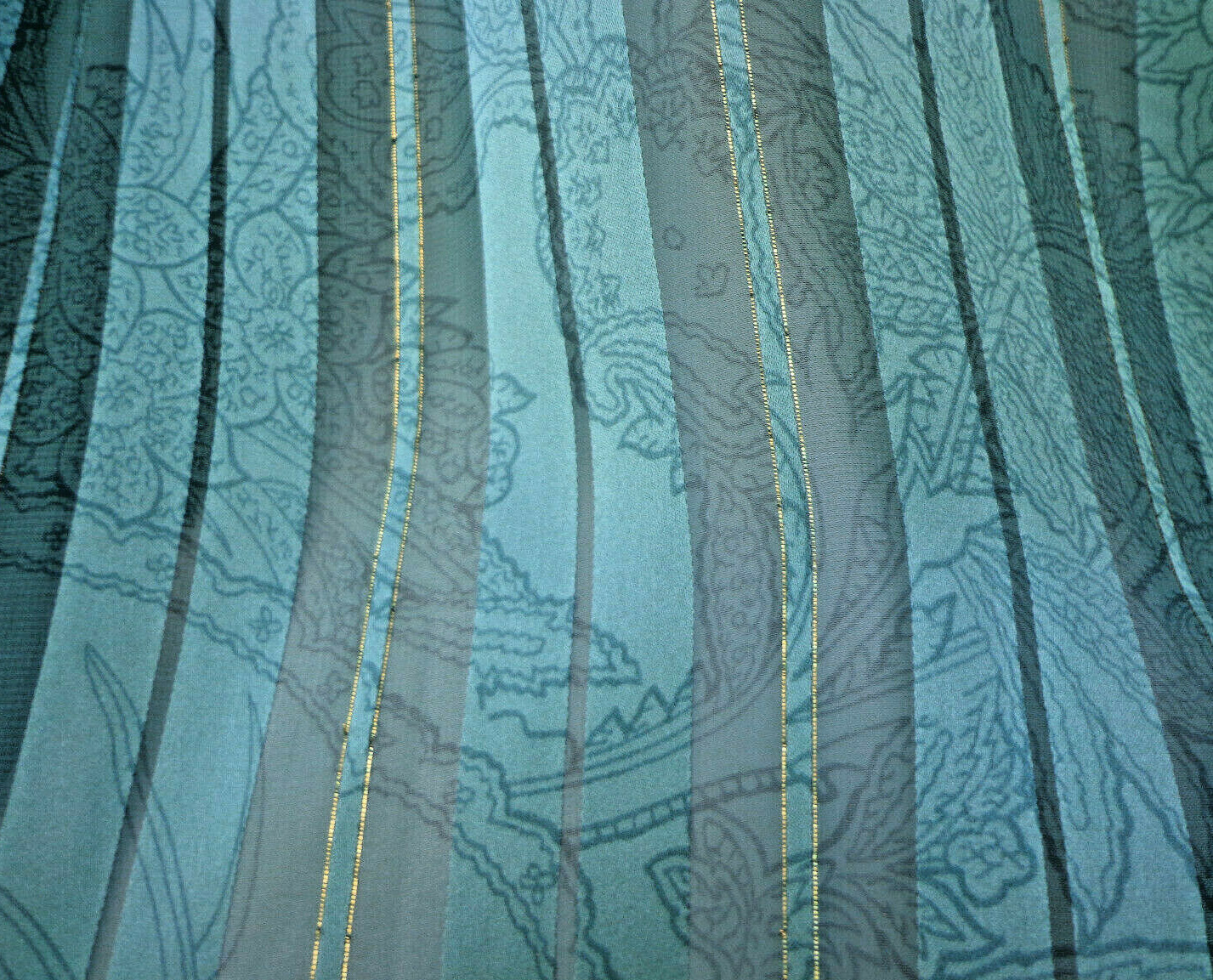 Vintage 80s Green Satin Russian Cossack Style Blouse … - Gem