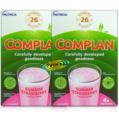 2x Complan Strawberry Nutrition Vitamin Supplement Protein Energy Drink ...