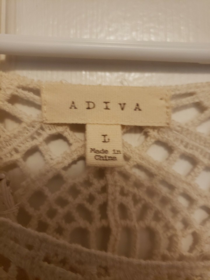 GORGEOUS Ladies Cream ADIVA Lace Top with Camisole Size L | eBay