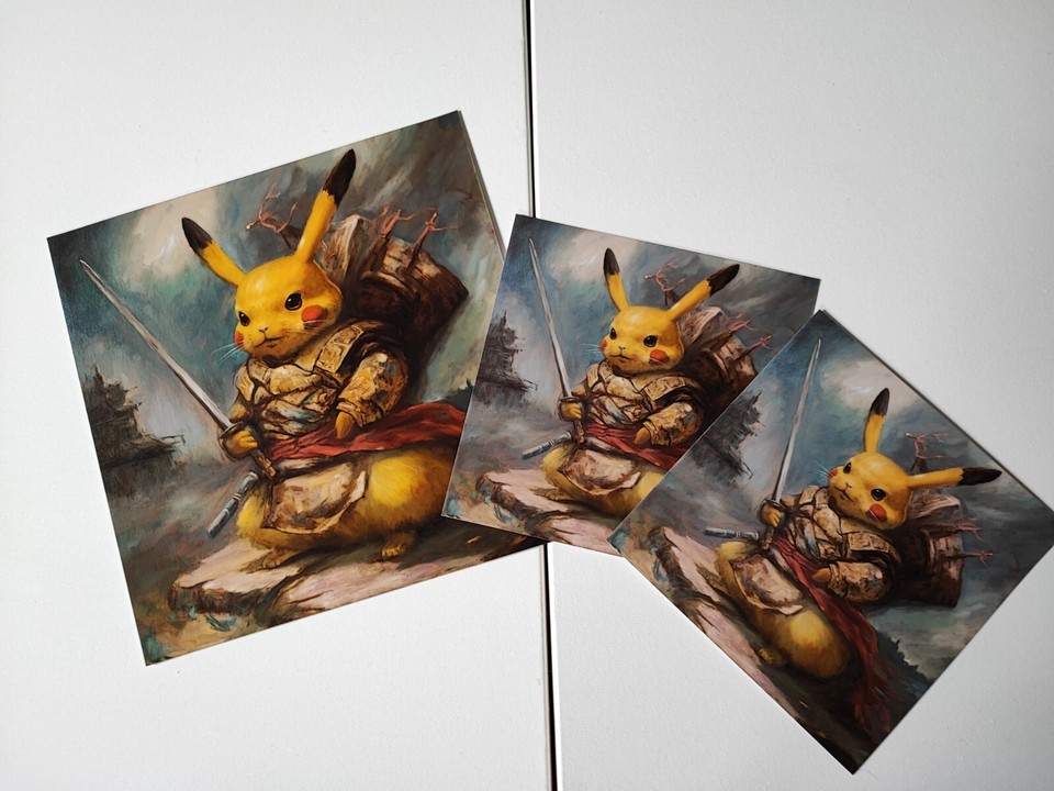 Samurai Pikachu - Pokemon Fan Art Print - Available in 2 Sizes | eBay