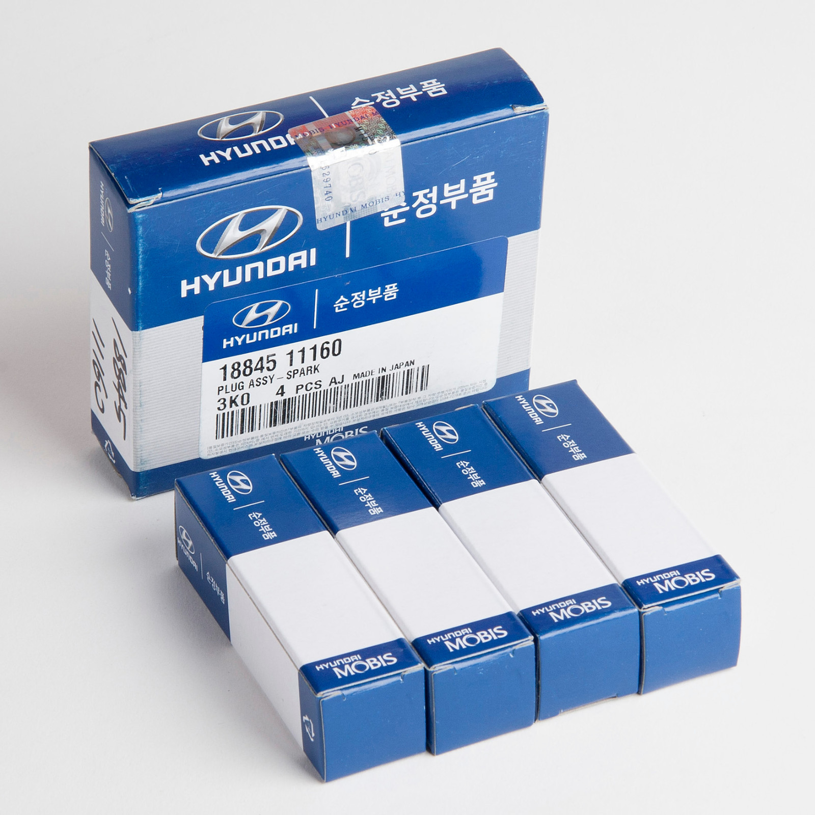 (4PC) 1884511160 Genuine Iridium Spark Plug (Denso) FOR Hyundai Kia ...