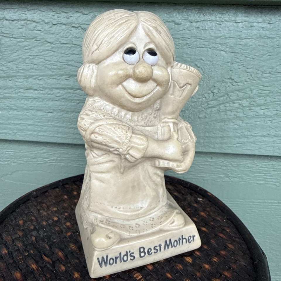 3 Vintage RUSS BERRIE Figurine 1970 World’s Best Mother and World’s ...