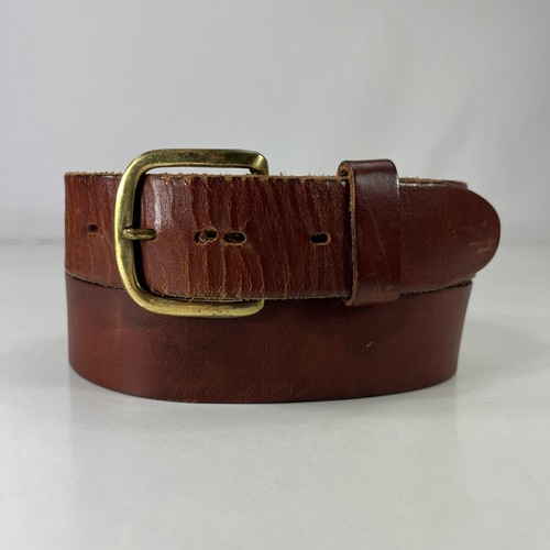 Scratched Brown Harness Cowhide Work Belt - Men's Size 32/80 | eBay