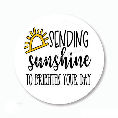 Sending Sunshine Happy Mail Brighten to Your Day Stickers Labels ...