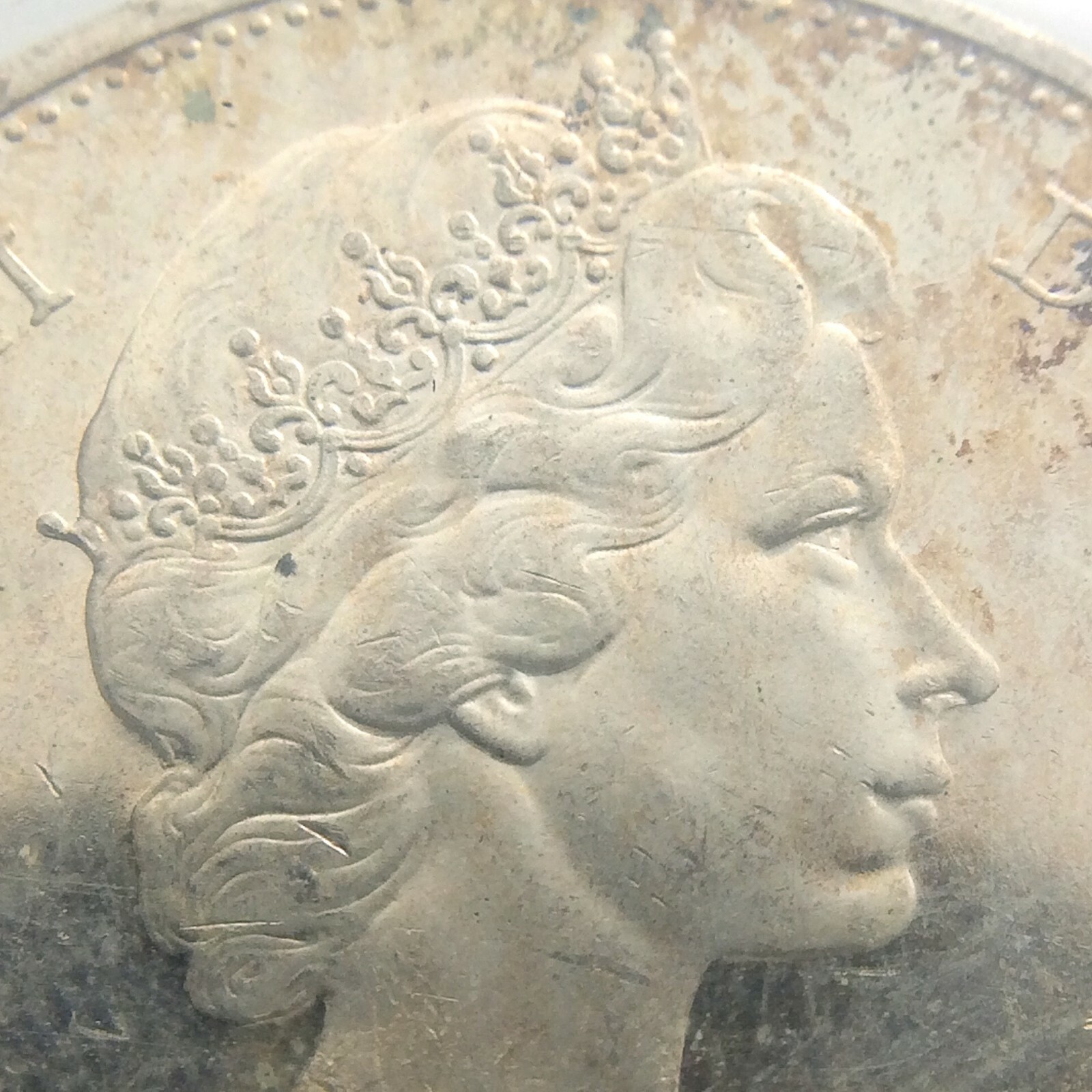 1965 Canada One 1 Dollar Small Beads Pointed 5 800 Silver Canadian Coin ...