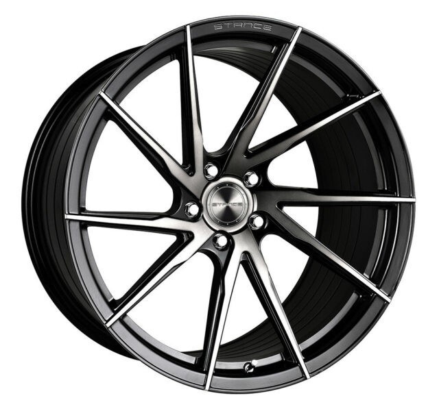 19'' Stance SF01 Black Tinted Face Staggered Concave Wheels for Audi A4 ...