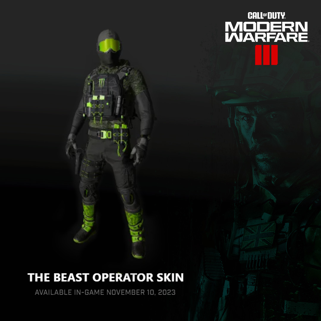 COD MW3 Call of Duty Modern Warfare 3 Monster: THE BEAST OPERATOR SKIN ...