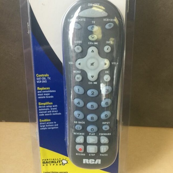 RCA Rcr312w 3 Device Partially Backlit Universal Remote Control for ...