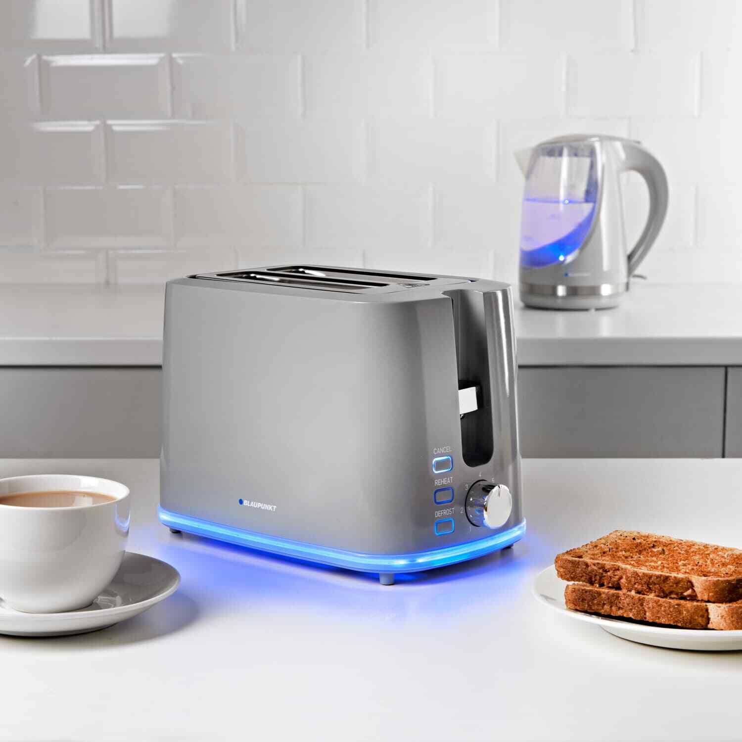 2 Slice Toaster Illuminating Toaster High Lift Eject Reheat Defrost ...