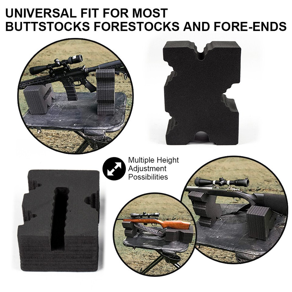 Shooting Bench Rests Rifle Holder Waterproof Foam Heavy Duty Cushions ...